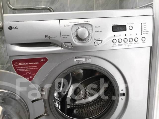 Стиральная машина Автомат LG 5 кг, б/у, в наличии. Цена: 8 300₽ во ...