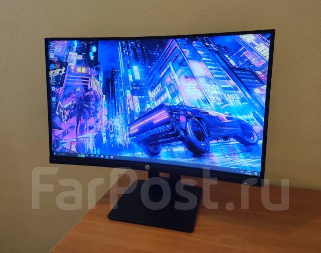 Монитор 144 Гц, 24" Full HD, HP, изогнутый, HP, 1920x1080 (Full HD), б ...