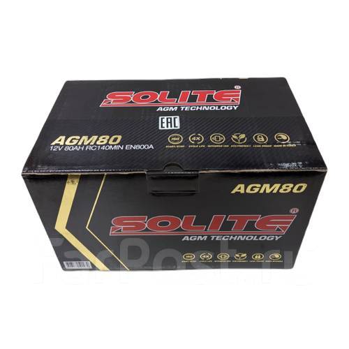 Аккумулятор Solite AGM80 AGM 80А/ч 800а (Гелевый) LN4/L4(H7) L купить во Владивостоке по цене ...