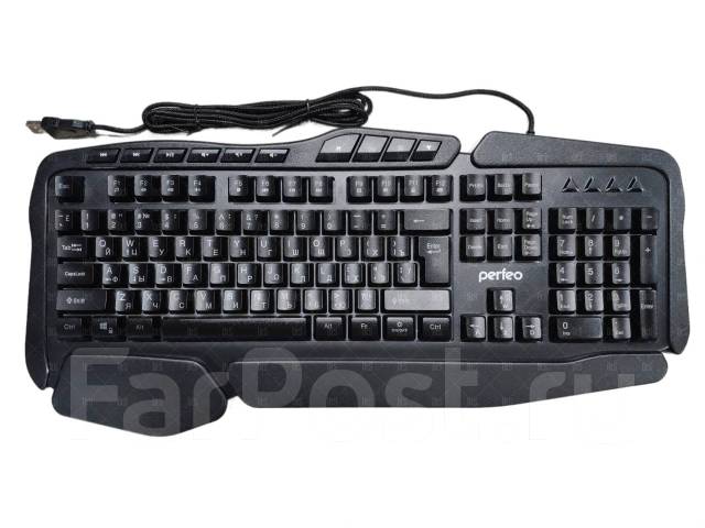 Клавиатура Perfeo Strike Multimedia Black USB игровая, новый, в наличии. Цена: 1 200₽ во ...