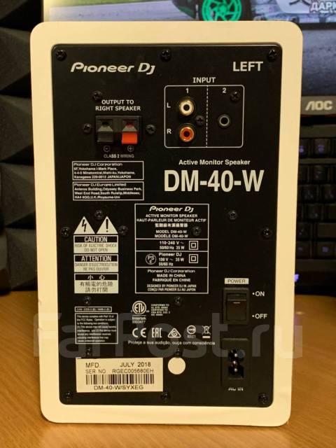 Мониторы Pioneer dj dm 40w, б/у, в наличии. Цена: 13 000₽ во Владивостоке