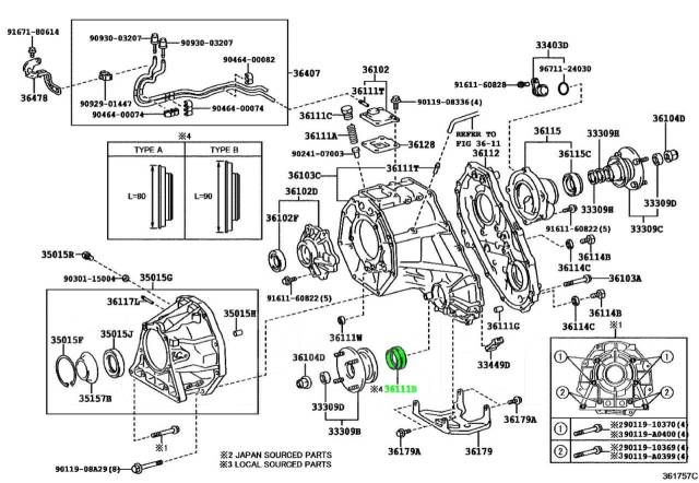 Сальник раздаточной коробки Toyota Hilux 9031141017 GGN25 [23607 ...