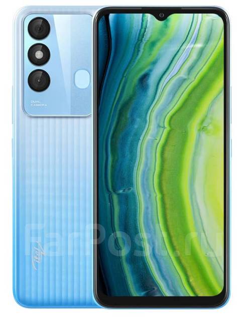 Itel Vision 3 Plus 6.8''HD+ 4/64GB NFC 6000mAh+бонус! Blue РСТ, 64 гб ...