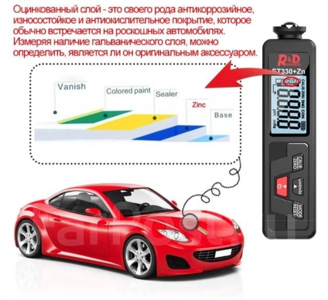 Толщиномер R&D ET330 + Zn Цинк профессиональный Магазин Gadget, новый ...