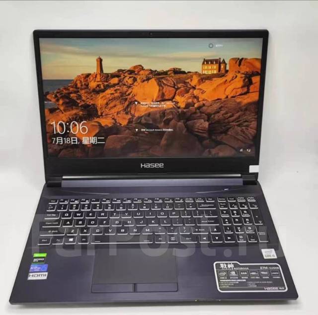 Игровой ноутбук hasee Z8 RTX3060 + i5 10200H, 16.5", 512 Гб, 16 гб, 2,4 ...