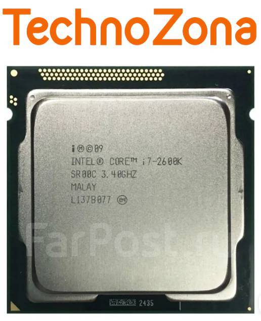 Процессор intel i7-2600K (4 ядра / 8 потоков, 3,4-3,8ГГц) LGA1155, б/у ...