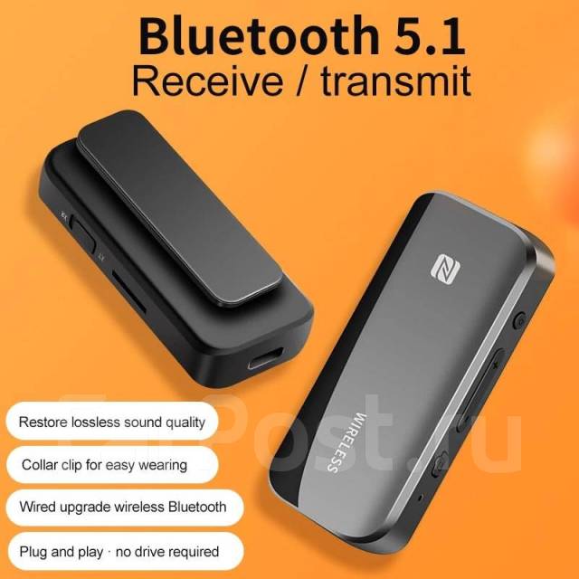 Петличный NFC Bluetooth 5,1 приемник / передатчик слот для TF карты ... Петличный NFC Bluetooth 5,1 приемник / передатчик слот для TF карты ...