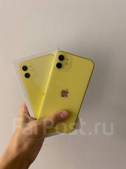 iPhone 11 128 gb, 6.10", желтый, б/у, в наличии. Цена: 23 000₽ во ...