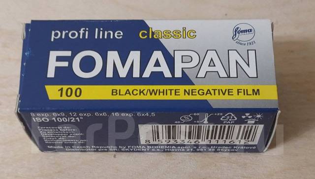 Фотопленка 120 черно-белая, Fomapan Classic iso100, срок 10/2021, новый ...