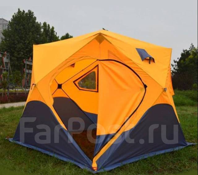 Палатка зимняя Traveltop 2032A, 240x240x210см, утепленная, с дымоходом ...