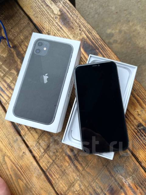 iPhone 11, 64 гб, моноблок, черный, 4G LTE, б/у, в наличии. Цена: 21 ...