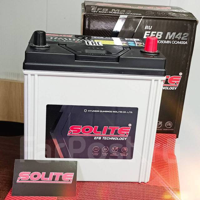 Аккумулятор Solite EFB M42 M-42 40а/ч 400A Start-STOP купить во Владивостоке по цене: 8 000 ...