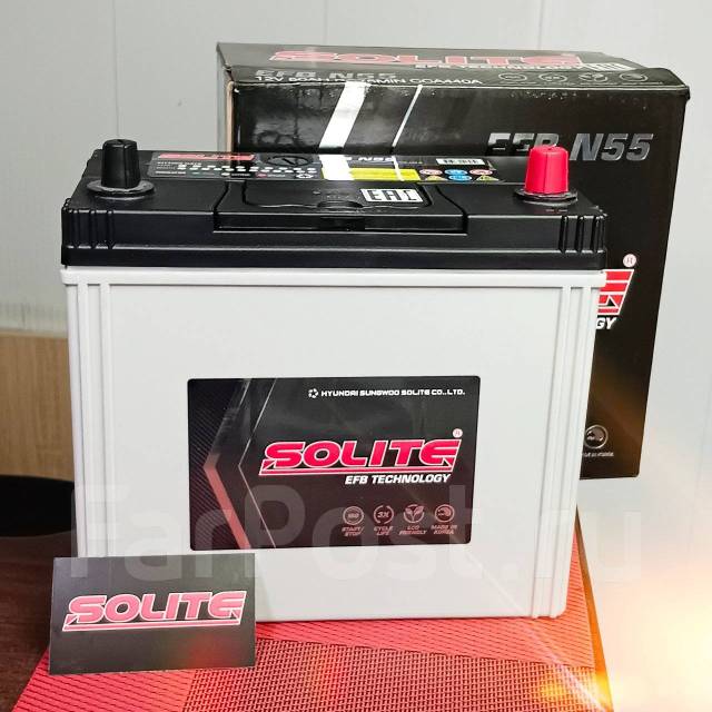 Аккумулятор Solite EFB N55 N65 N-55 N-65 50а/ч 440A Start-Stop купить во Владивостоке по цене: 9 ...