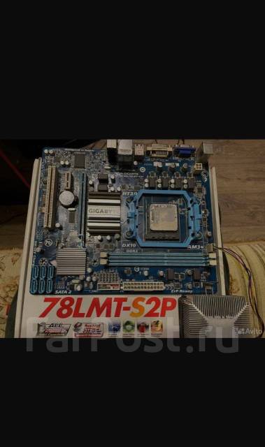 Материнская плата+fx 4330+охлад, AMD 760G, Gigabyte, б/у, в наличии. Цена: 2 500₽ во Владивостоке