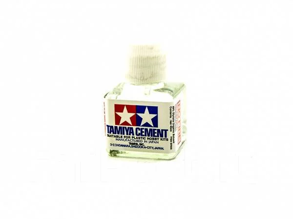 Клей с кисточкой Tamiya (#87003) Tamiya Cement Tamiya, новый, в наличии ...
