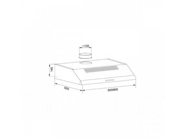Вытяжка кухонная подвес. Oasis UP-60W (600мм, 350м3/час, станд. лампа), новый, в наличии. Цена ...