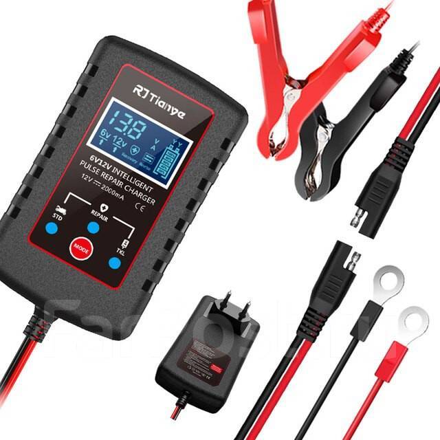 Пусковое зарядное устройство для аккумуляторов 6V/12V умное с дисплеем ...