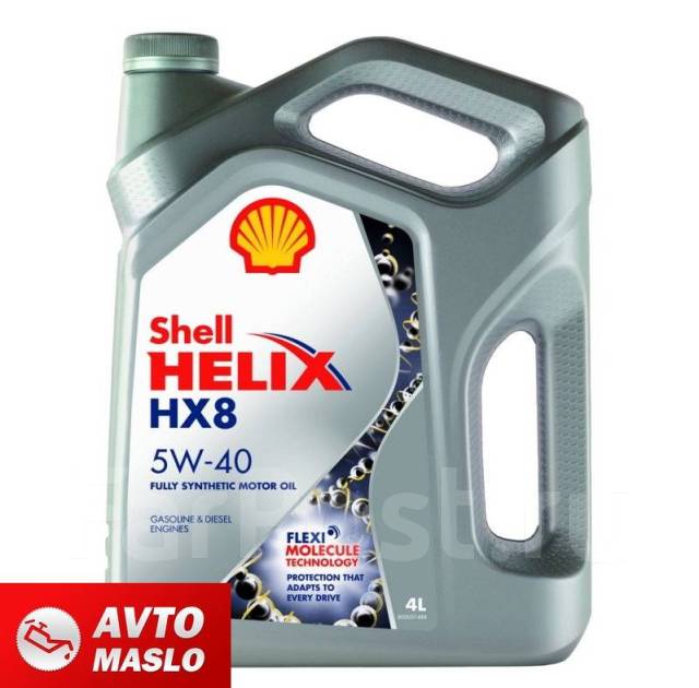 Масло моторное Shell Helix HX8 5W40 SN/SP, A3/B4 синтетика 4л ...