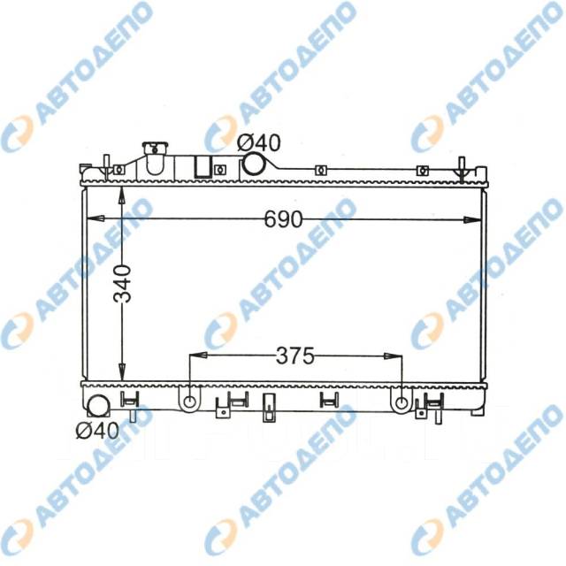 Радиатор охлаждения двигателя. Subaru Legacy, Outback, Impreza ...