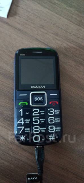 Телефон Maxvi B5 синий, 2", моноблок, Dual-SIM, Кнопочный, б/у, в ...