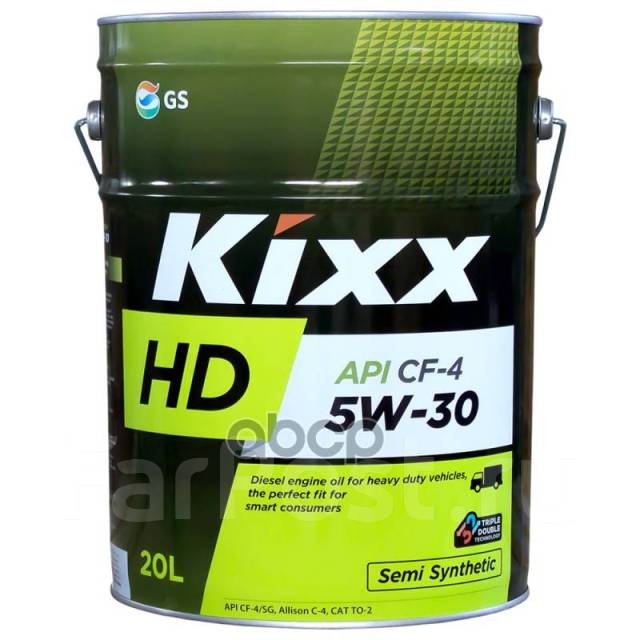 Масло моторное Kixx HD CF-4 5W-30 /20л п/синт. Kixx, полусинтетическое ...