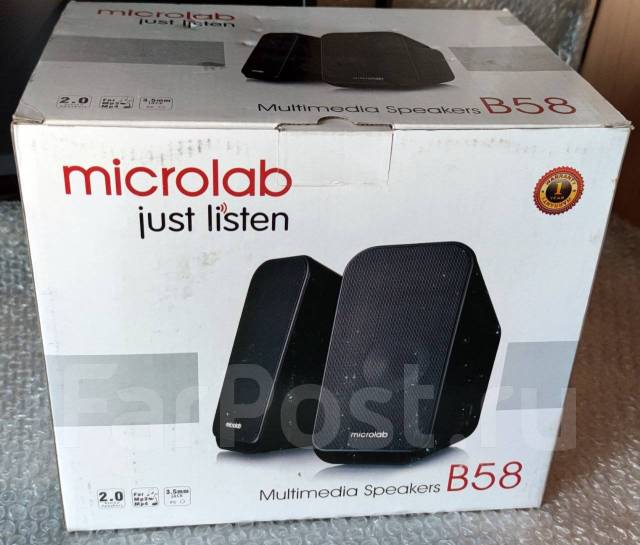 Колонки Microlab B58 2.0 black USB (7W RMS), Новые, выход на наушники, новый, в наличии. Цена: 1 ...