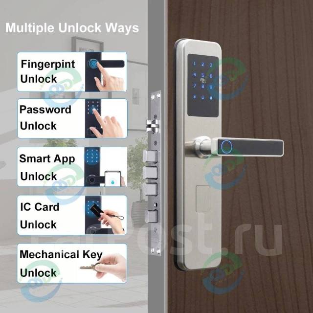 Умный электронный смарт замок для входной двери отпечаток Bluetooth ...