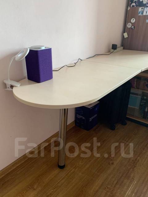 Письменный стол, прямоугольный, дсп, раскладной, бежевый, 190,0 см, 77 ...