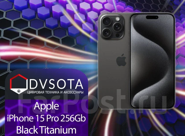 Apple iPhone 15 Pro 256Gb Black Titanium! Гарантия Dvsota, 6.10 ...