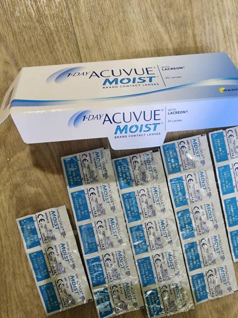 Линзы однодневные Acuvue Moist lacreon - 1.75 поштучно, новый, в ...