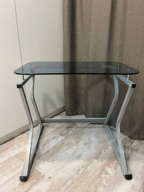 Стол стеклянный, прямоугольный, 79,0 см, 76,0 см, 72,0 см, б/у, в ...