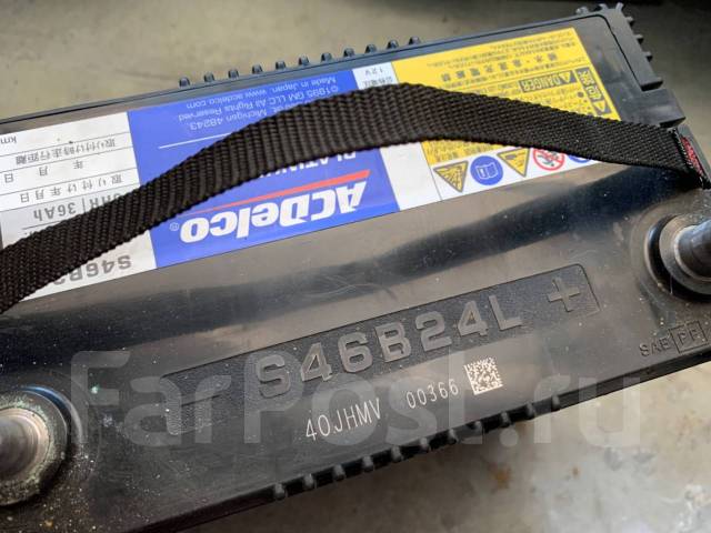 Аккумулятор ACDelco(Япония) S46B24L Для гибридных автомобилей, обратная ...