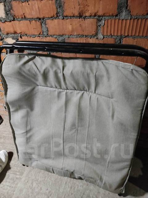 Раскладушка Икеа с матрасом, односпальная, металл, серый, б/у, в ...