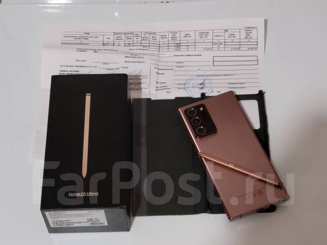Samsung Galaxy Note 20 Ultra 256gb Ростест, 6.90", моноблок, золотой ...