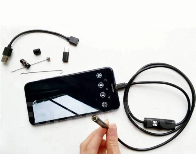 Эндоскоп Гибкая камера с подсветкой USB для Android и PC, провод 2м ...