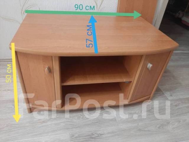 Продам тумбочку для телевизора, коричневый, б/у, в наличии. Цена: 1 300 ...