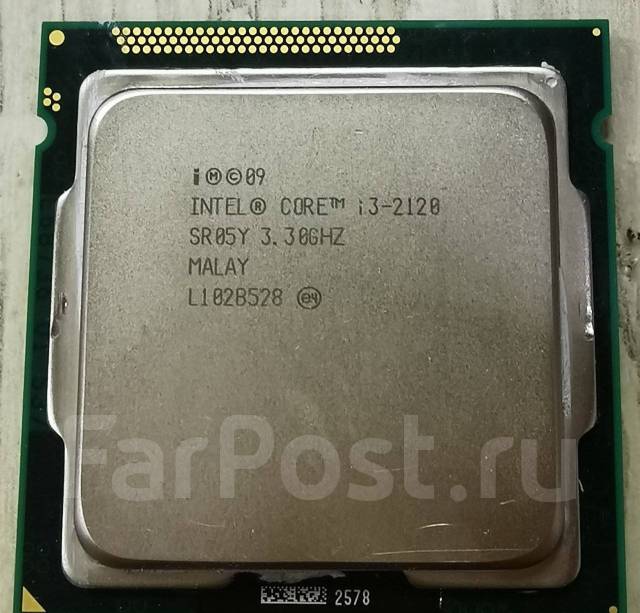 Процессор Intel Core i3-2120 сокет 1155 2 ядра 4 потока 3,3ГГц 65 Вт, б ...