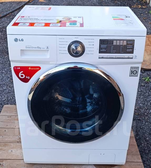 Стиральная машина LG 6кг, б/у, в наличии. Цена: 14 000₽ в Уссурийске