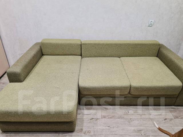 Диван угловой, ткань, поролон, ящик для белья, зелёный, 160,0 см, 230,0 ...
