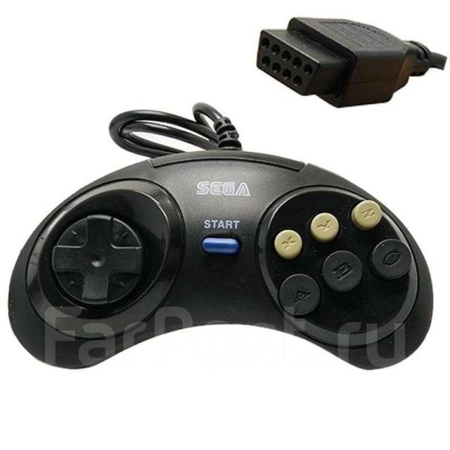 Джойстик Sega Mega Drive 2 16-bit черный, новый, в наличии. Цена: 500 ...