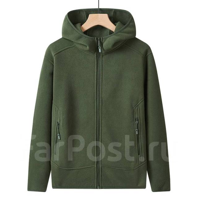Флисовая кофта с капюшоном Jinpin KFH-5586. Болотный (XXL), новый, под ...