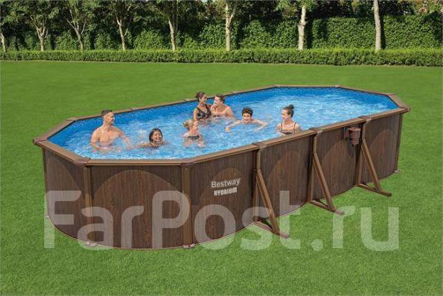 Стальной каркасный бассейн 561CW 732х366х130см, морозоустойчивый, новый ...