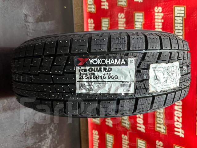 Yokohama Ice Guard IG60, 205/60R16 96Q XL Made in Japan, 16", 4 шт, в ...