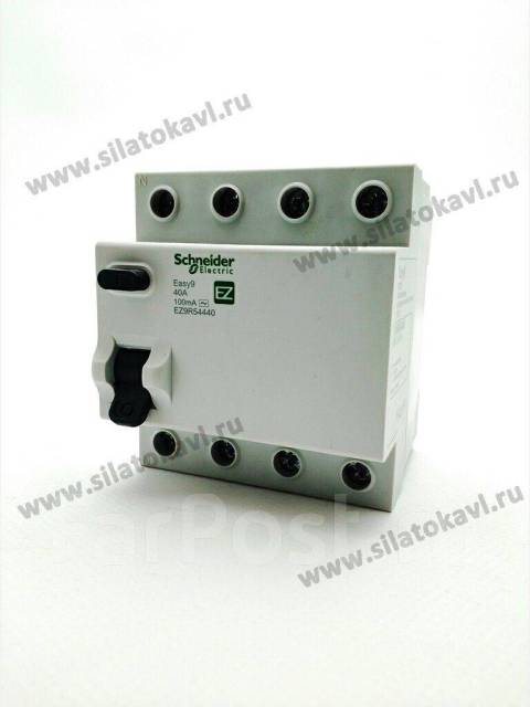 Диф. выключатель EASY 9 (УЗО) 4П 40А 100мА AC 230В Schneider Electric ...