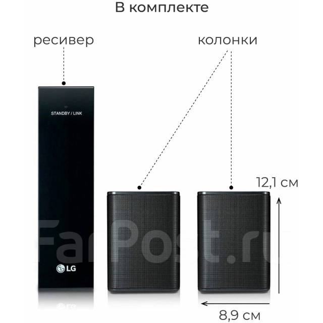 LG SPK8 колонки к Саундбару, б/у, в наличии. Цена: 15 000₽ во Владивостоке