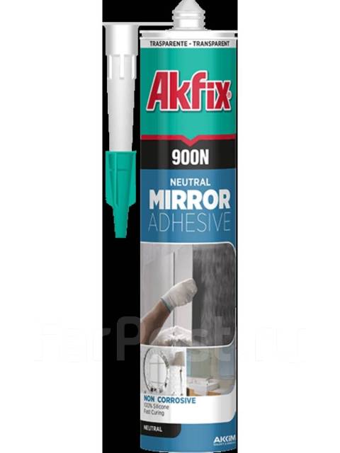 Клей-герметик Силиконовый д/зеркал Akfix 900N, прозрачный, 280 мл / 24, в наличии. Цена: 650₽ во ...