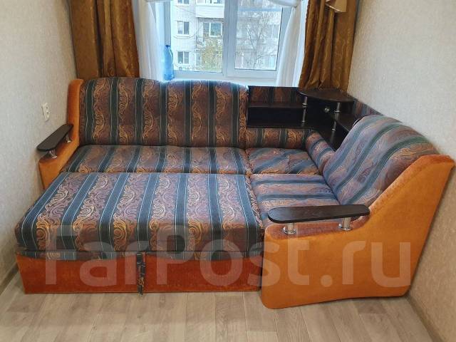 Угловой диван, выкатной, ткань, 170,0 см, 95,0 см, 240,0 см, б/у, в ...