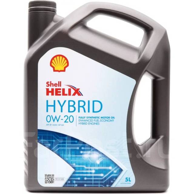 Масло моторное Shell Helix Hybrid 0w20 синтетическое, API SP, Ilsac GF ...