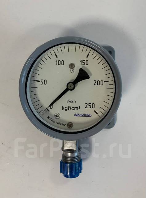 Манометр технический показывающий судовой МТП-Сд-100-ОМ2 0-250 кгс/см2 ...