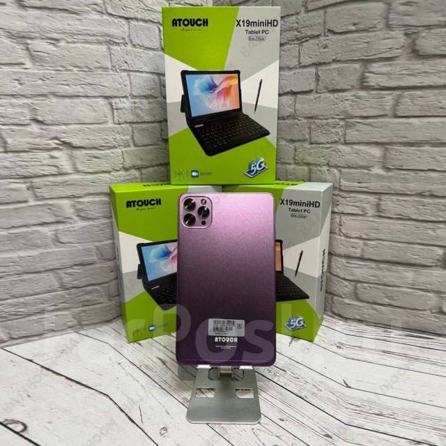 Планшет с клавиатурой atouch X19 mini HD,android 12,5g,8/256гб, 7 ...